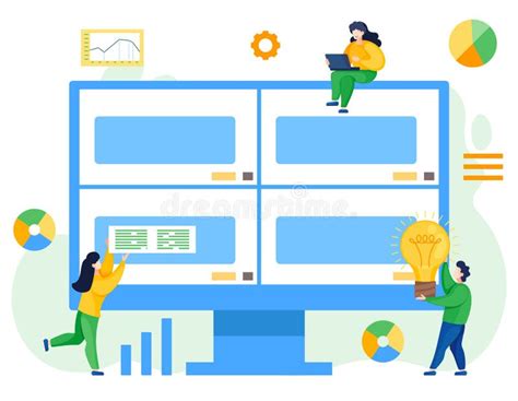 Office Workers People Solving Work Problems At Video Conference Together Computer Monitor