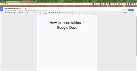 Time To Talk Tech How To Insert Tables In Google Docs