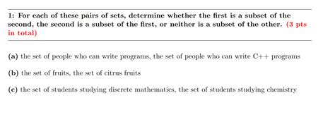 Solved For Each Of These Pairs Of Sets Determine Whether Chegg Com