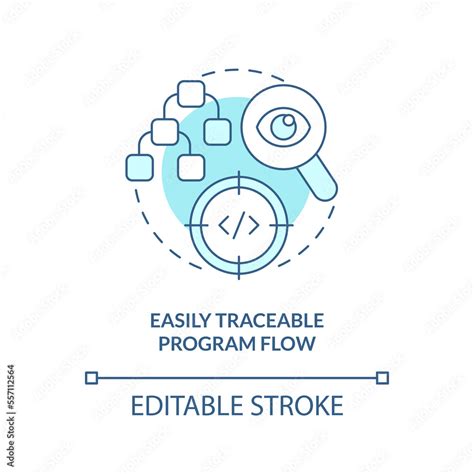 Easily Traceable Program Flow Turquoise Concept Icon Procedural
