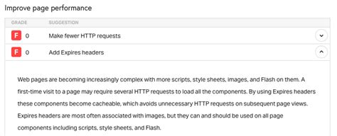 add expires headers for better page speed debugbear