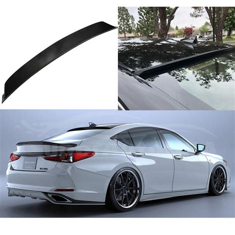 Fit 2013 2018 Lexus Es350 Abs Black Rear Roof Window Visor Spoiler 3d