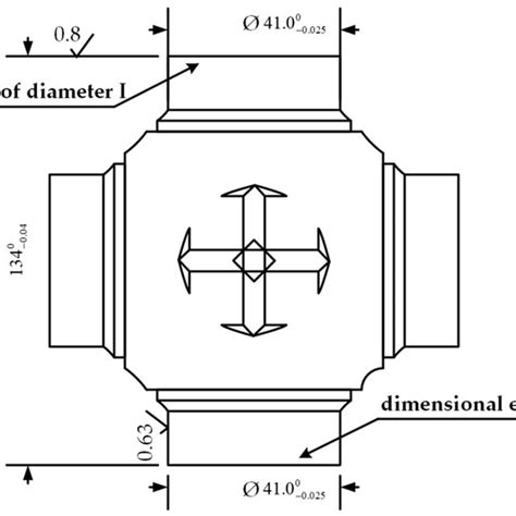 Drawing Of Heavy Cross Axis Download Scientific Diagram