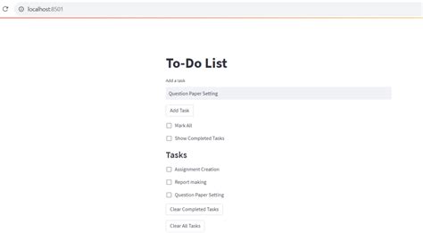 How To Create A To Do List Using Streamlit Programmingempire