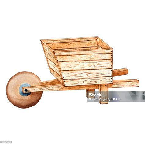 빈 나무 카트 시골 기계 농부들이 유기농 제품을 운송할 수 있는 트롤리 수확용 바퀴가 달린 바구니 또는 용기 수확 축제 요소 디자인을위한 농업용 수레 고대의에 대한 스톡
