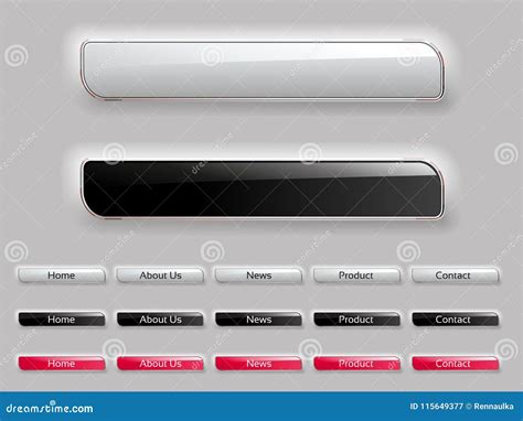 vector web design menu buttons website navigation bar website header