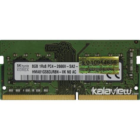 رم لپ تاپ اس کی هاینیکس 8gb مدل Ddr4 باس 2666mhz 21300 کره Hma81gs6djr8n Vk N0 Ac 943 تایمینگ Cl19