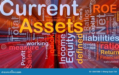 Current Assets Background Concept Glowing Royalty Free Illustration