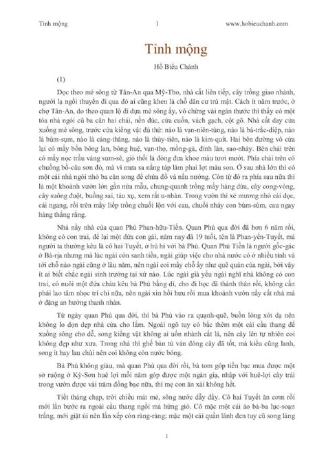 PDF Ho Bieu Chanh Tinh Mong DOKUMEN TIPS