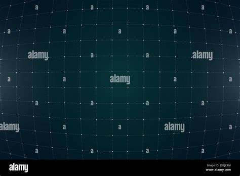 Vr Hud Futuristic Interface Voluminous Grid Line And Dot Head Up Display Green Square Pattern
