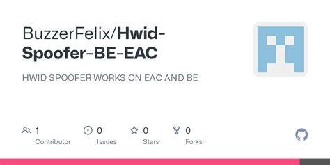 GitHub BuzzerFelix Hwid Spoofer BE EAC HWID SPOOFER WORKS ON EAC AND BE