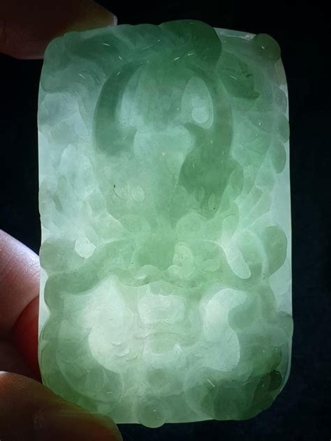 빙종 고퀄 천연 미얀마 용조각 비취 헬로마켓