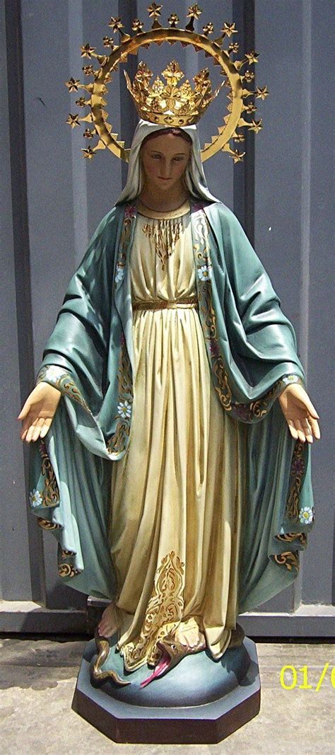Our Lady Of Grace Statue With Glass Eyes 60 Inches Zorro Principito