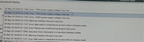 Icpms 7900 S Lens Error Codes 1220 1141 2150 Forum Atomic