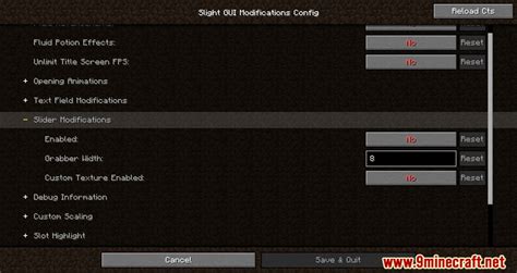 slight gui modifications mod 1 19 2 1 18 2 new settings mc mod