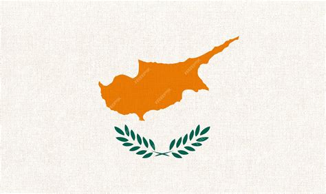 Bandera De Chipre Bandera Nacional De Chipre En La Superficie De La