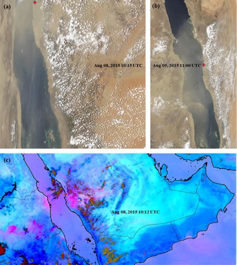 Modis And Seviri Images During A Large Scale Dust Event True Color