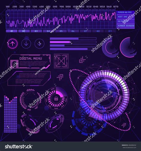 Set Schedules Hud Elements User Interface 库存矢量图（免版税）484088434 Shutterstock