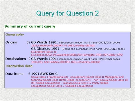 Using Wicid Webbased Interface To Census Interaction Data