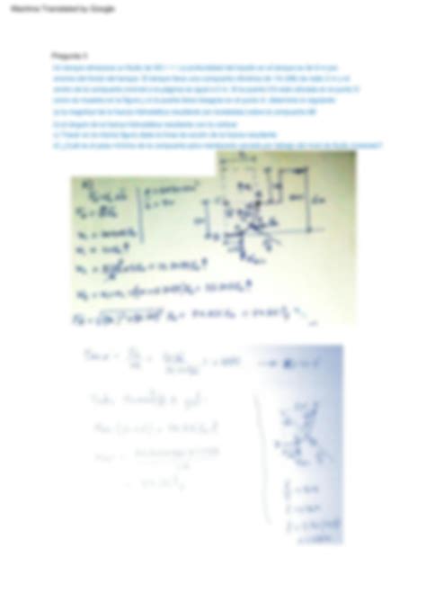 SOLUTION Examen Final Con Soluci N Para Mec Nica De Fluidos Ingenier A Civil Ce24 Fuerzas De