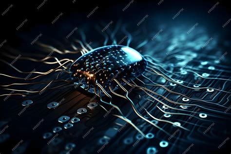 Futuristic Artificial Neuron With Binary Code Transmission Lines Resembling A Microchip