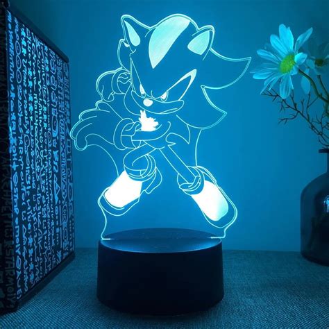 Sonic 3d Night Lights Led 7 Color 16 Color Light Sonic Action Figure