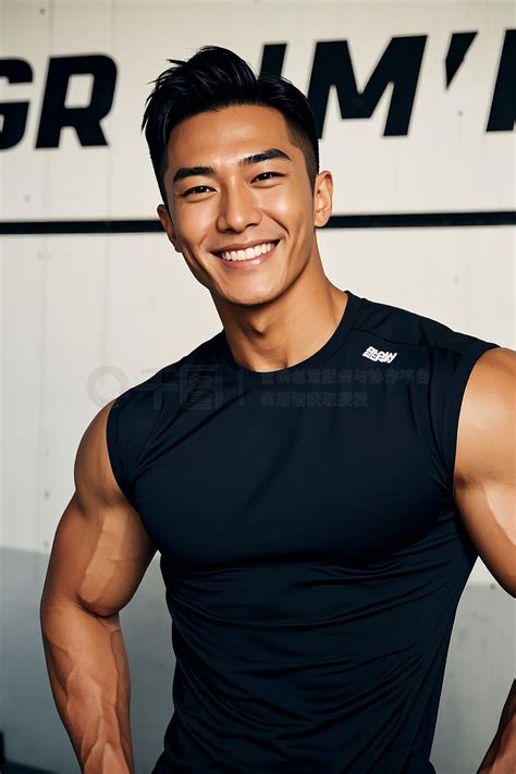 健身ai数字艺术 健身馆宣传画帅气的健身教练微笑着 Ai人像免费下载格式5000像素编号71673260 千图网