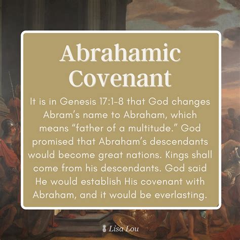 The Abrahamic Covenant Celebrate By Lisa Lou