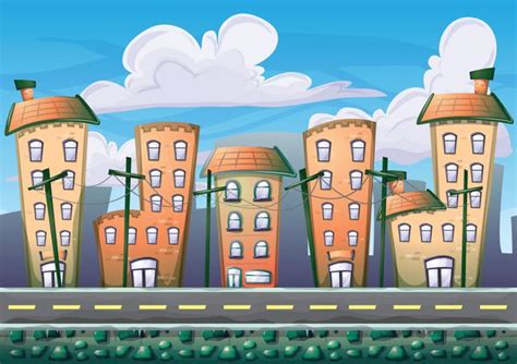 پس زمینه ساخت وکتور کارتونی با لایه های جدا شده برای دارایی طراحی بازی هنر و انیمیشن در گرافیک