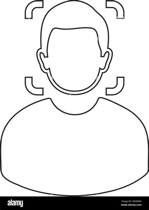 Biometric Face Recognition Line Icon Editable Vector Eps Stock Vector Image And Art Alamy
