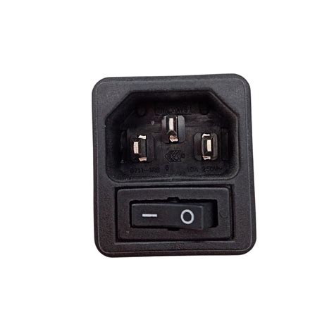 0711 Series Power Rocker Switch IEC 3 Pin 320 C14 Inlet Power Sockets Switch Connector Plug 10A