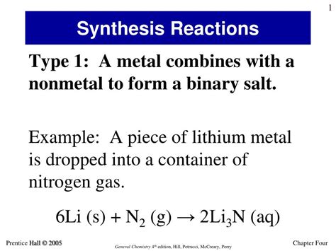 PPT Synthesis Reactions PowerPoint Presentation Free Download ID
