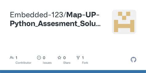 GitHub Embedded 123 Map UP Python Assesment Solution