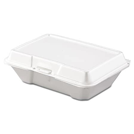 Dart Hinged Lid Carryout Food Containers Compartment H X W X D White Pack Of