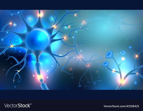 Realistic Neuron Background Royalty Free Vector Image