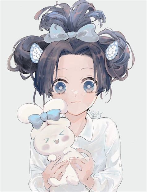 🦋💙aoi Kanzaki💙🦋 Aoi Kny Fanart Aoi Fanart Demon Slayer Chibi Anime