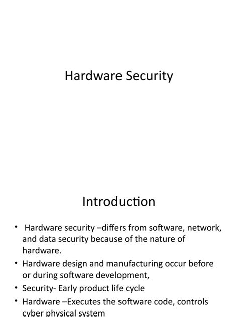 Hardware Security Pdf Integrated Circuit Operating System