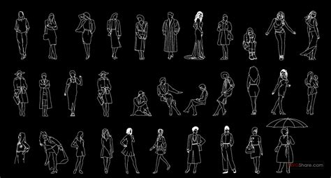 Casual People Free AutoCAD Drawings