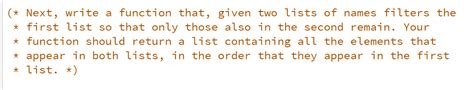 Solved Next Write A Function That Given Two Lists Of