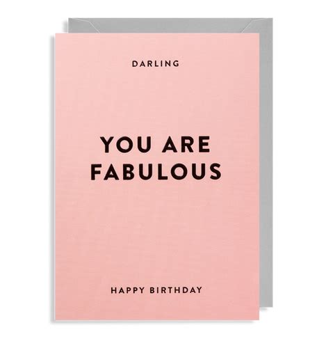 Lagom Design Greeting Card Darling You Are Fabulous Thesundaysociety