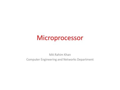Ppt Microprocessor Powerpoint Presentation Free Download Id 5184400