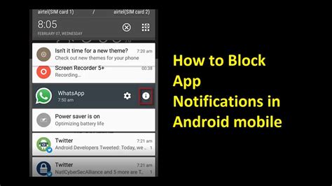 how to block app notifications in android mobile youtube
