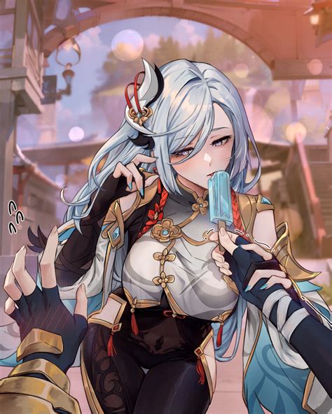 Shenhe And Chongyun Genshin Impact Drawn By Yukimpoi Danbooru