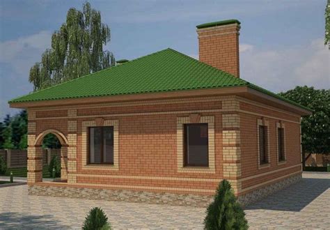 Проект компактного дома до с двумя спальнями и гостиной Общая площадь дома менее 100 кв м