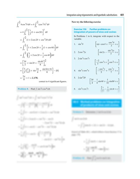 Solution Engineering Mathematics Integration Using Algebraic