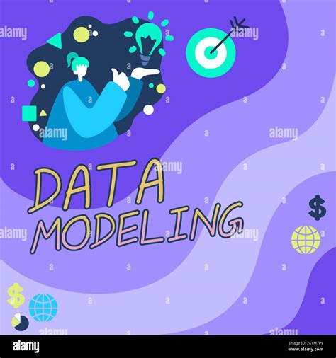 Conceptual Display Data Modeling Word Written On Process Of Transferring Data Between Data