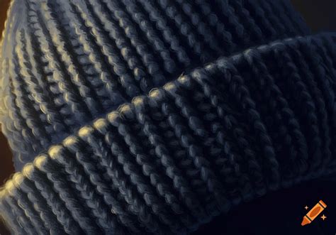 Close Up Of Dark Knit Beanie Texture With Highlights On Craiyon