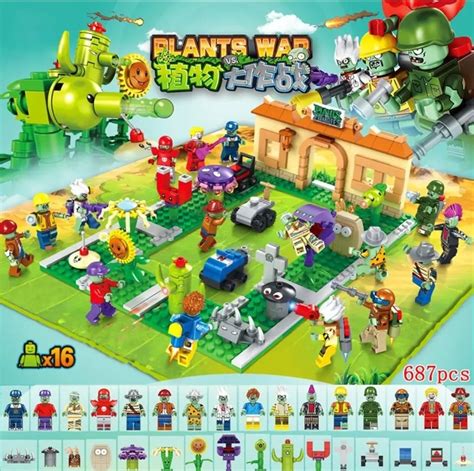 Набір фігурок Зомбі проти рослин 687 дет Plants Vs Zombi Lego лего 1