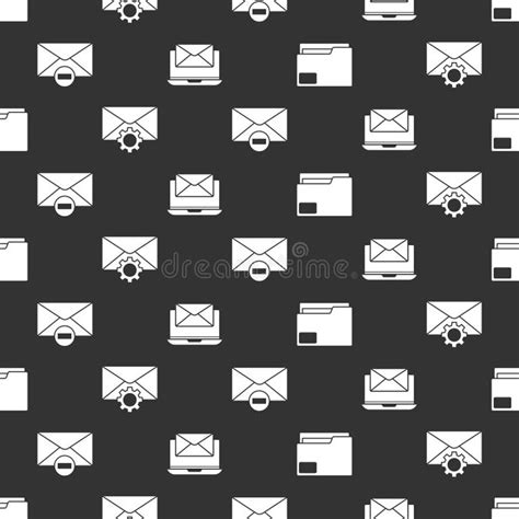 Set Document Folder Envelope Setting Delete Envelope And Laptop With