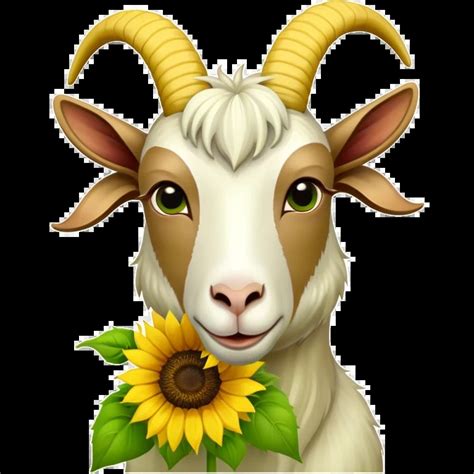 Goat And Sunflower Emoji Ai Emoji Generator